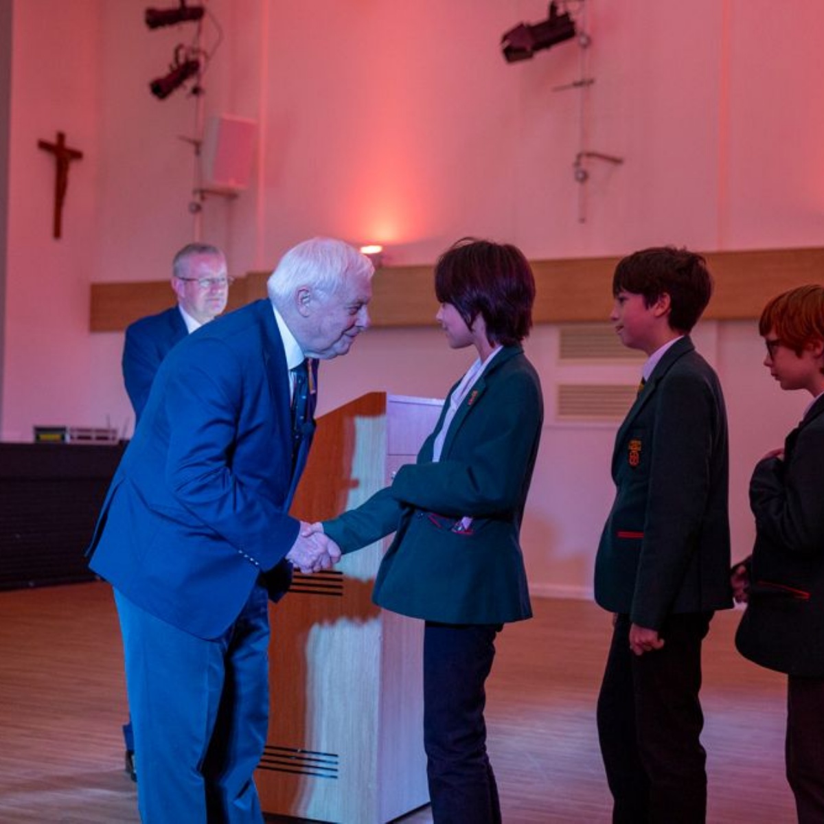 St Benedicts - Lord Patten meets St Benedict’s Academic Scholars